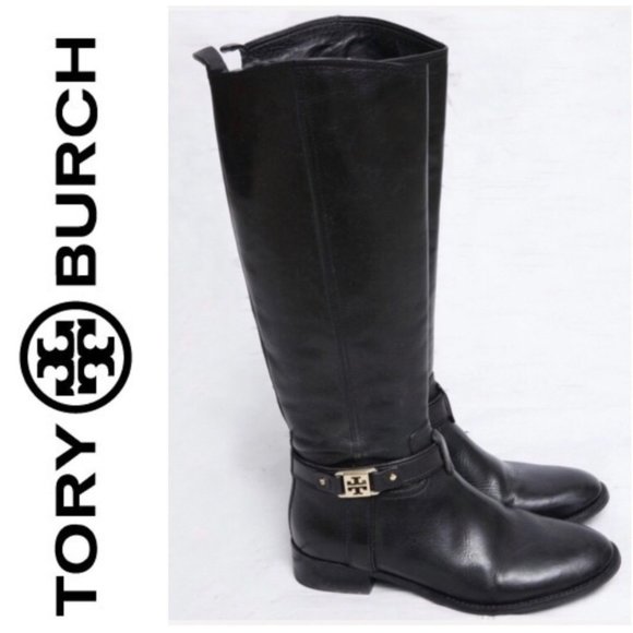 Tory Burch | Shoes | Tory Burch Donovan Equestrian Black Leather ...